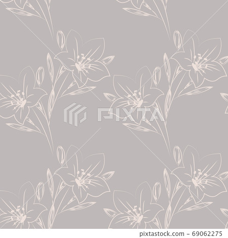Light floral pattern. Floral ornament in beige... - Stock Illustration ...