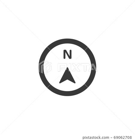 North direction. Isolated compass icon. Weather... - Stock Illustration ...