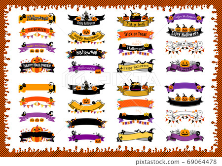 Set of halloween ribbons - Stock Illustration [69064478] - PIXTA