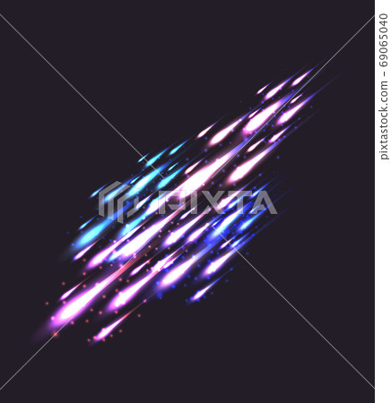 Multicolored falling stars. Festive fireworks. - Stock Illustration ...
