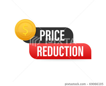Price reduction banner template design. Sale... - Stock Illustration ...