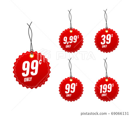 Discount sticker. Template with 99 only. Vector...-插圖素材 [69066131 ...
