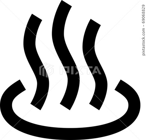 Hot spring pictogram (map symbol) - Stock Illustration [69068829] - PIXTA