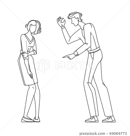 Man Screaming On Guilty Sadness Young Woman Vector - Stock Illustration ...