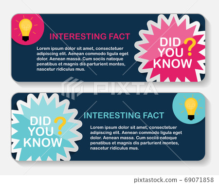 Did you know interesting fact label sticker... - Stock Illustration ...