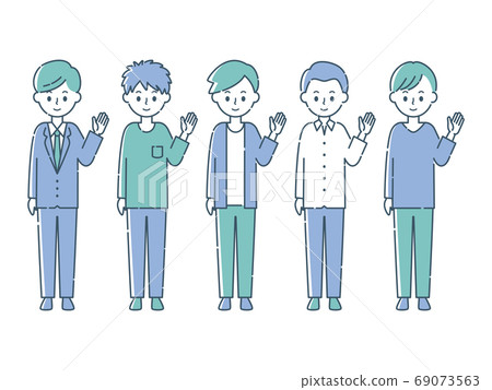 5 men to guide - Stock Illustration [69073563] - PIXTA