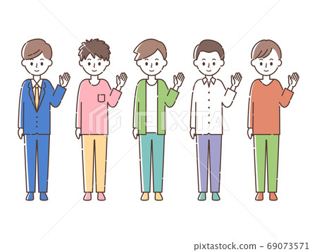 5 men to guide - Stock Illustration [69073571] - PIXTA