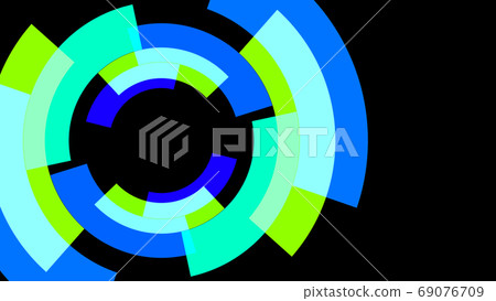 CG circle Multiple overlapping half circles - Stock Illustration ...