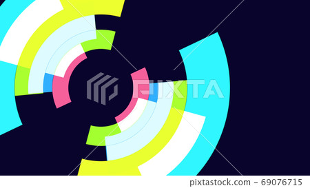 CG circle Multiple overlapping half circles - Stock Illustration ...