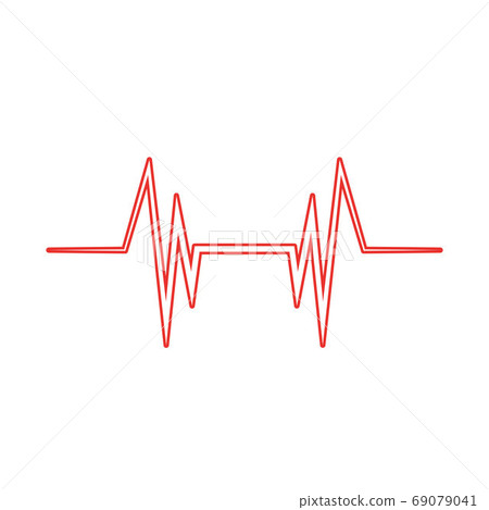 Pulse line ilustration vector template image - Stock Illustration ...