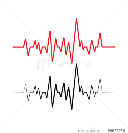Pulse line ilustration vector template image - Stock Illustration ...
