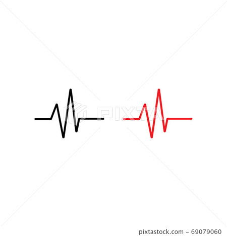 Pulse line ilustration vector template image - Stock Illustration ...