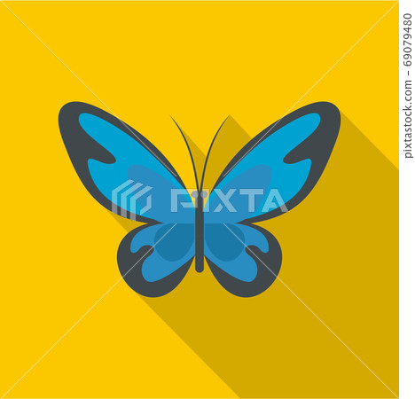Flying moth icon, flat style. - Stock Illustration [69079480] - PIXTA