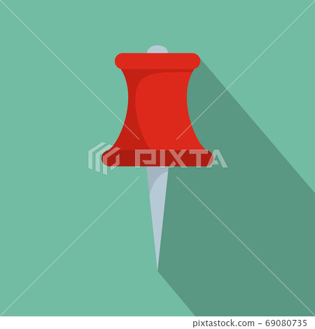 Sharp pin icon, flat style. - Stock Illustration [69080735] - PIXTA