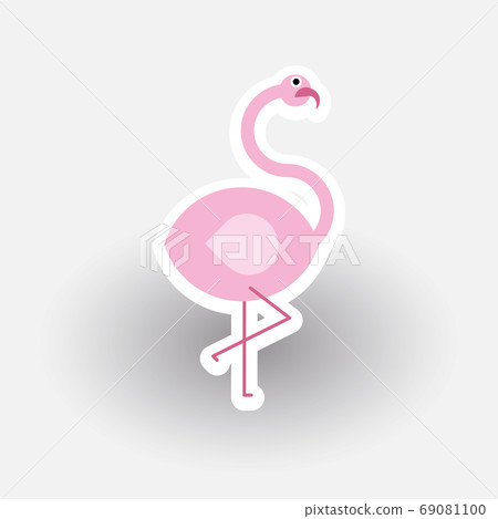 Happy Flamingo cartoon character - Stock Illustration [69081100] - PIXTA