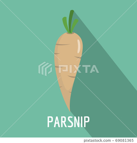 Parsnip icon, flat style.-插圖素材 [69081365] - PIXTA圖庫