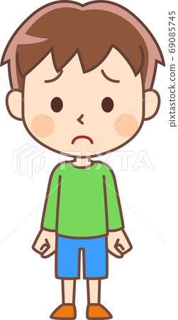Anxious boy - Stock Illustration [69085745] - PIXTA