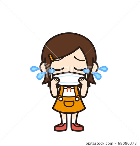 Girl sad mask - Stock Illustration [69086378] - PIXTA