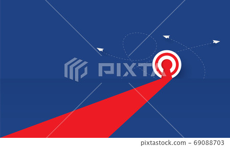 Keyhole in a target, Business strategy,...-插圖素材 [69088703] - PIXTA圖庫