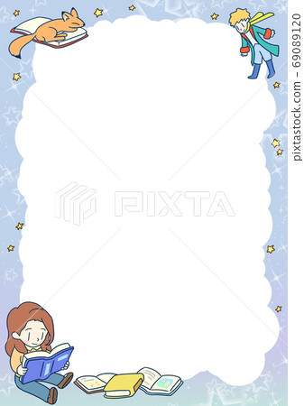 Reading children frame - Stock Illustration [69089120] - PIXTA
