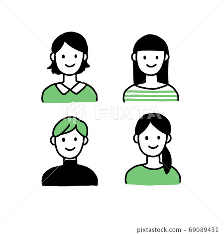 Simple illustration women - Stock Illustration [69089431] - PIXTA
