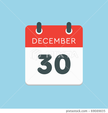 Calendar icon day 30 December, template icon day - Stock Illustration ...