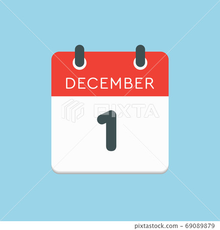 Calendar icon day 1 December, template icon day - Stock Illustration ...
