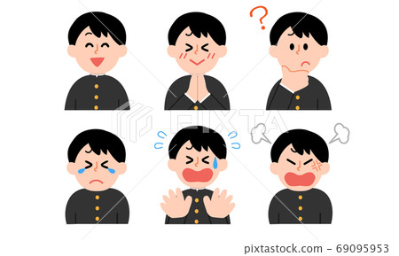 Gakuran Men's upper body set (simple color) - Stock Illustration ...