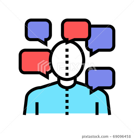 manic-depression psychological disease color... - Stock Illustration ...