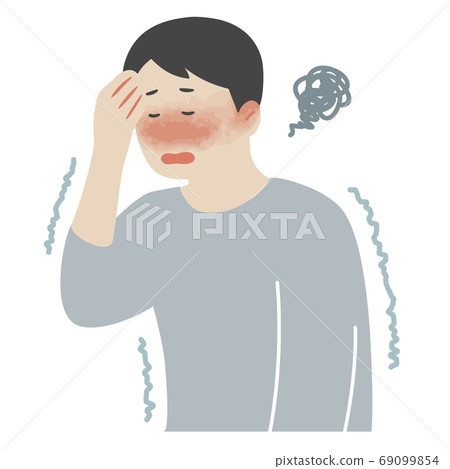 Illustration of a cold and hot man - Stock Illustration [69099854] - PIXTA