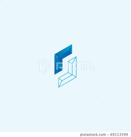 Modern abstract geometric letter S technology... - Stock Illustration ...