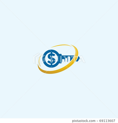 key with dollar for finance logo design template - Stock Illustration ...