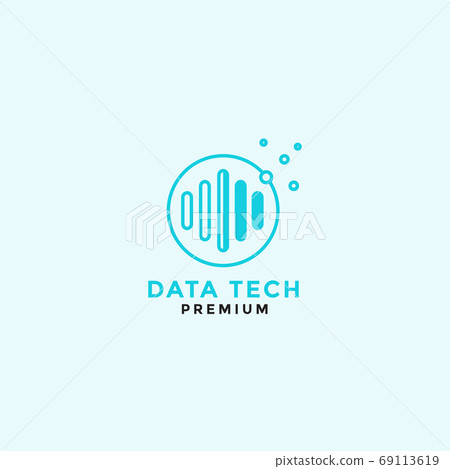 graphic data technology logo design template - Stock Illustration [69113619] - PIXTA