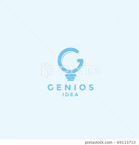 letter G lamp idea logo design template vector - Stock Illustration ...