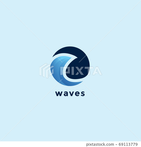 abstract circle waves logo designs template-插圖素材 [69113779] - PIXTA圖庫