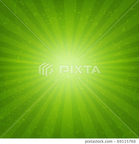 Green Burst Banner With Rays - Stock Illustration [69115768] - PIXTA