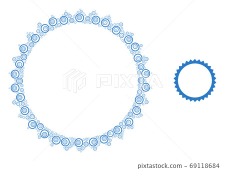 Seal Frame Recursion Composition of Self Icons - Stock Illustration ...