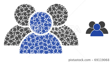 User Group Recursive Composition of Self Icons - Stock Illustration ...
