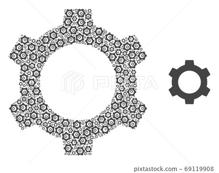 Cog Recursion Composition of Self Items - Stock Illustration [69119908 ...