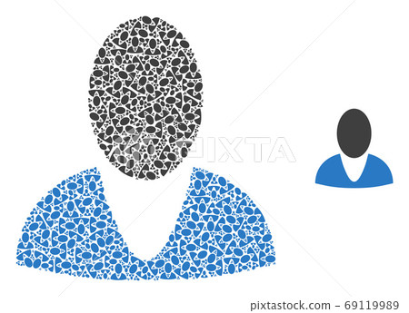 Guy Profile Recursion Composition of Self Icons - Stock Illustration ...