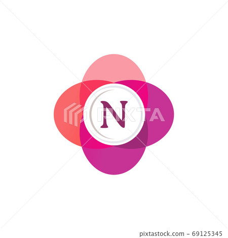 Clean Purple Flower, Emblem Logo - Stock Illustration [69125345] - PIXTA