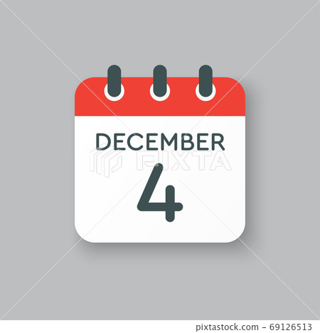 Calendar icon day 4 December, template icon day-插圖素材 [69126513] - PIXTA圖庫