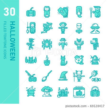 Halloween Two Tone - Stock Illustration [69128417] - PIXTA