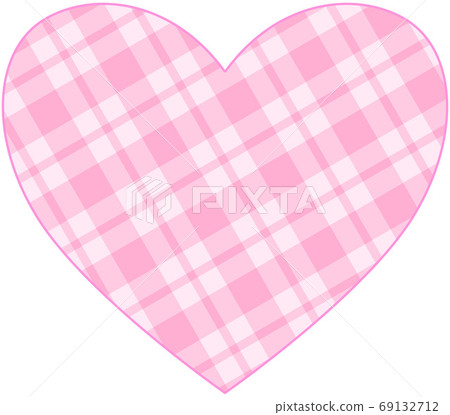 Pink check heart - Stock Illustration [69132712] - PIXTA