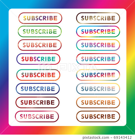 Shiny Subscribe Button For TV Channel or Social... - Stock Illustration ...