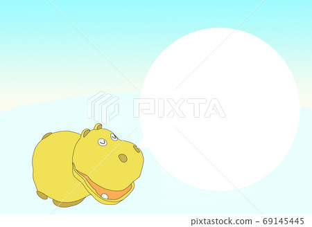 Hippo's rest 2 - Stock Illustration [69145445] - PIXTA