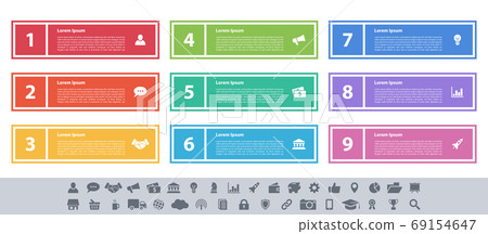 Infographic design business concept with 9 steps - Stock Illustration ...