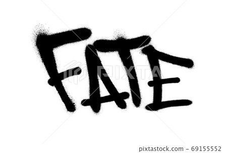Sprayed fate font graffiti with overspray in... - Stock Illustration ...