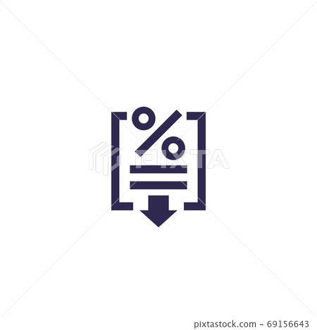 rate cut icon, business concept - Stock Illustration [69156643] - PIXTA