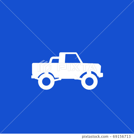 pickup truck, 4x4 car vector icon - Stock Illustration [69156713] - PIXTA
